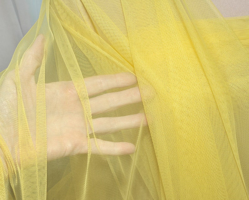 Poly Mesh Beige . Sheer Soft Hand Stretches by the Yard.. | Etsy