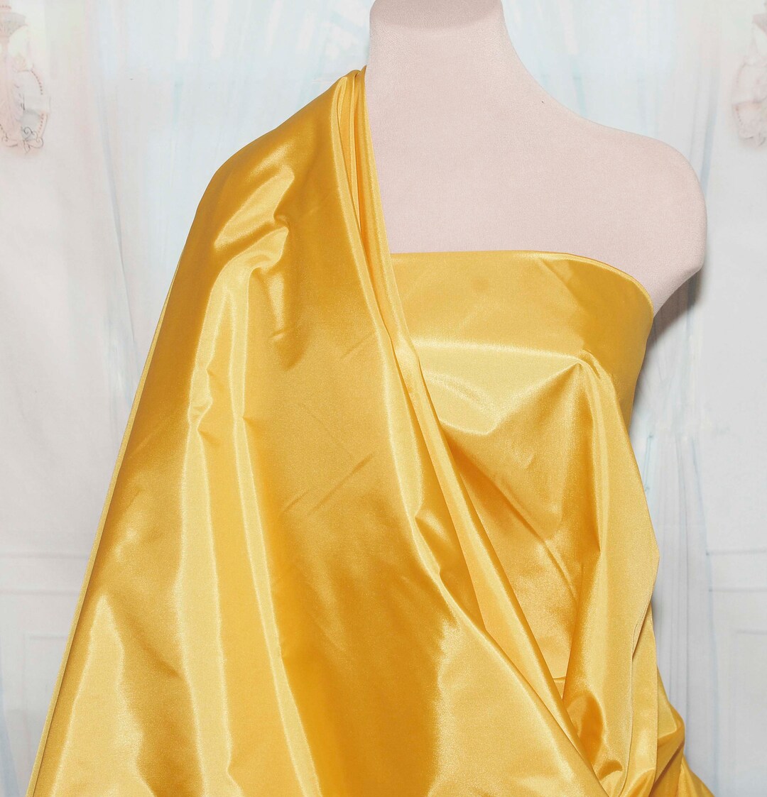 Bridal Taffeta Color CANARY 58" Wide.. 100% Polyester..fabric.. Wedding ...