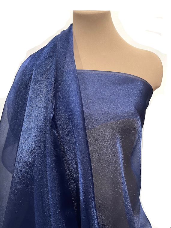 Wholesale Sparkle high-quality Satin Fabric Sky
