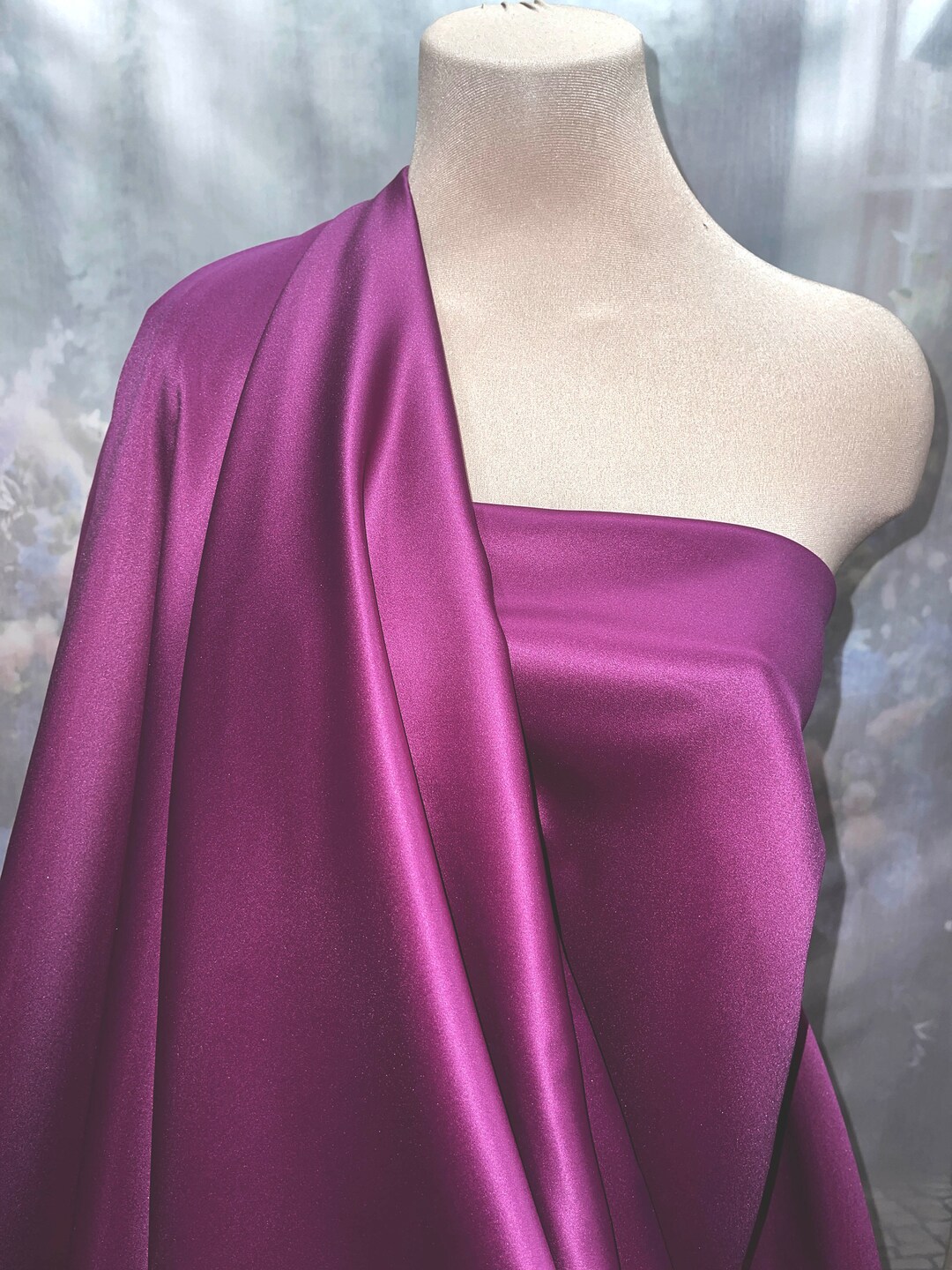 Magenta Duchess Poly Satin .. Bridal, Formal, Pageant, Suits , Home ...
