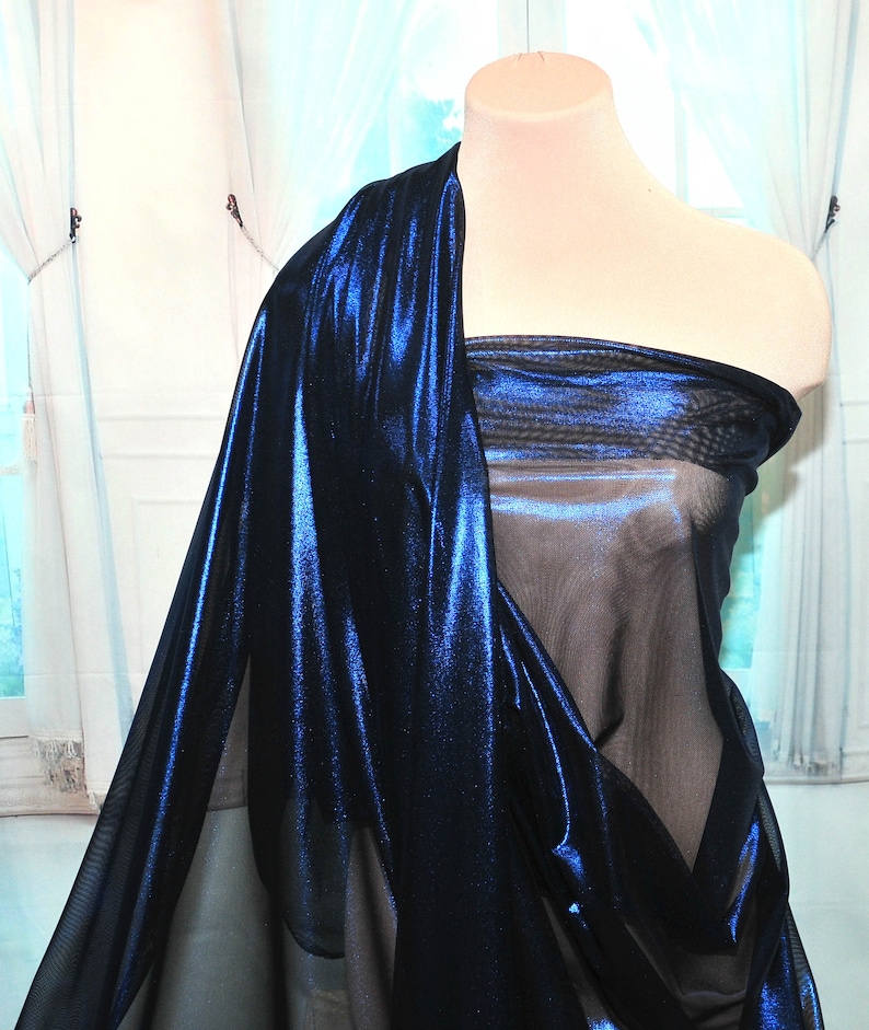 Foil Power Mesh Stretch Fabric Semi Sheer 4 Ways - Etsy