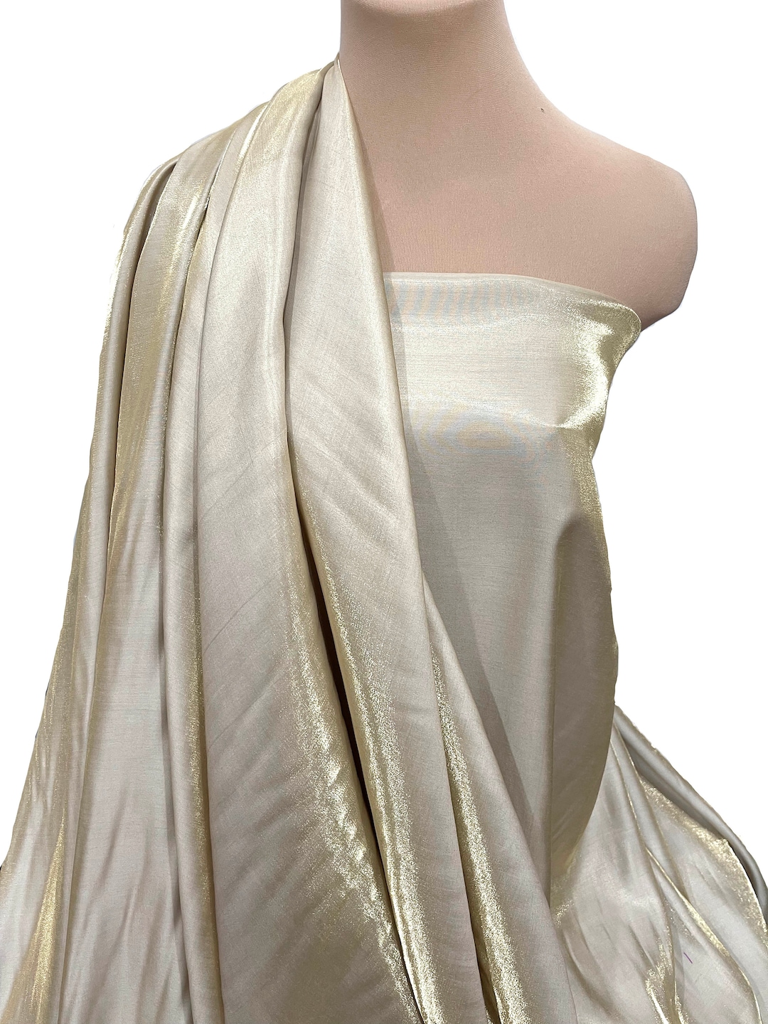 Shimmer Satin Fabric Bright /gold 1 YD Bridal, Drapery. Formal, Costume ...