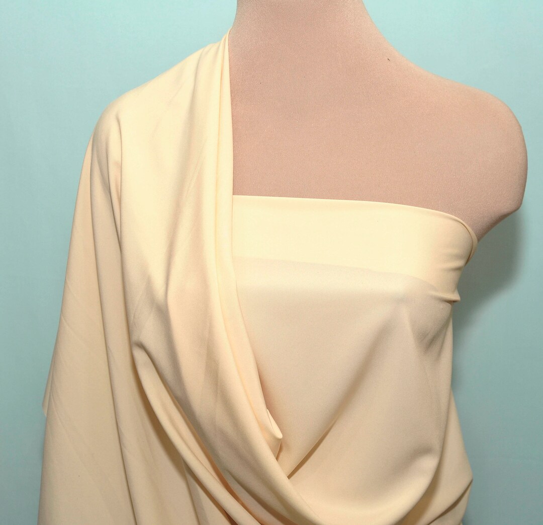 Stretch Polyester Lining Fabric CHAMPAGNE .. 60" ... Used for Lining ...