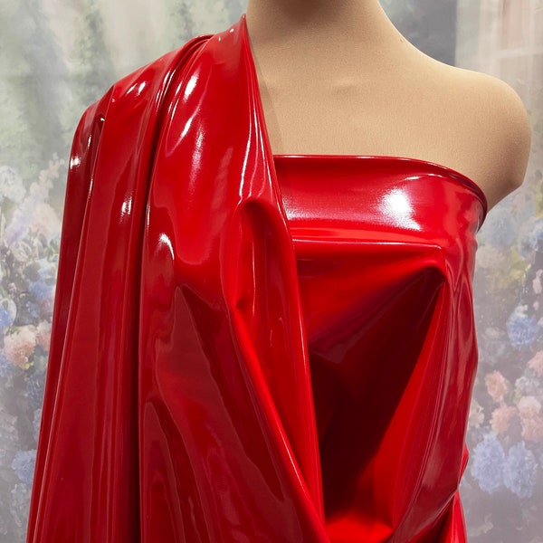 SUNFLOWER YELLOW Shiny Glossy PVC Pleather Stretch Fabric 58 In. Sold ...