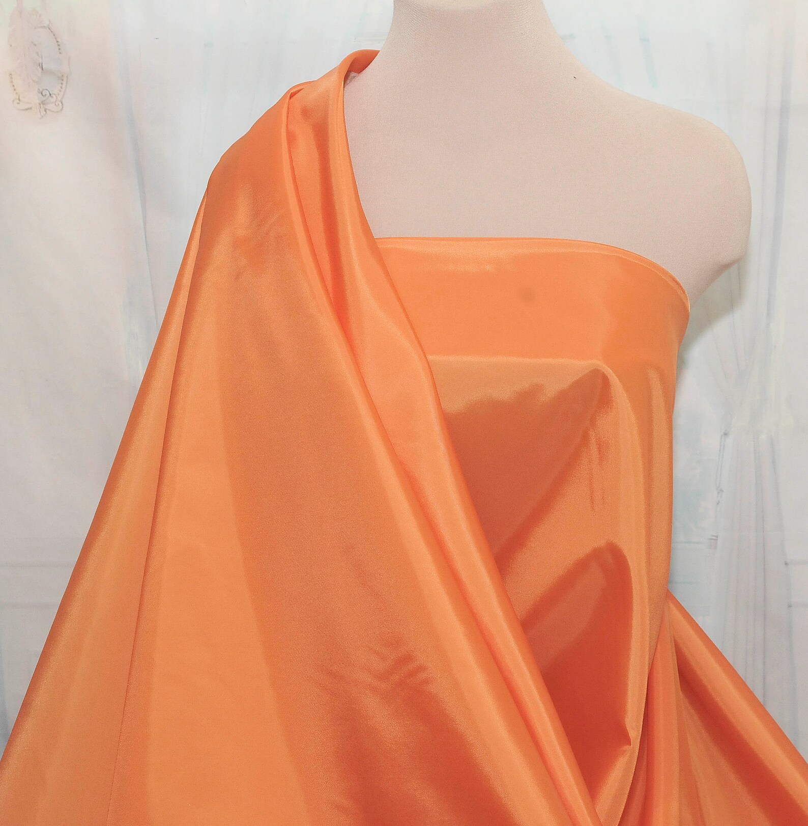 Poly Lining Fabric 58 Inches Wide..tangerine .. . Used for | Etsy