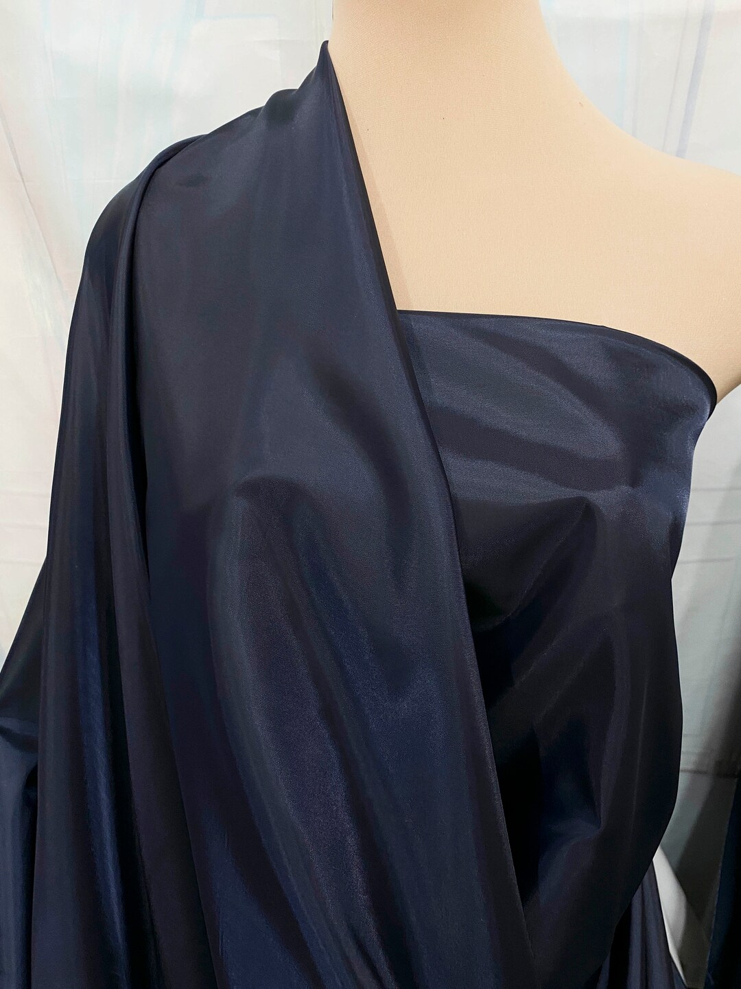 Poly Lining Fabric 58 Inches Wide.. Navy Blue . Used for Lining Jackets ...