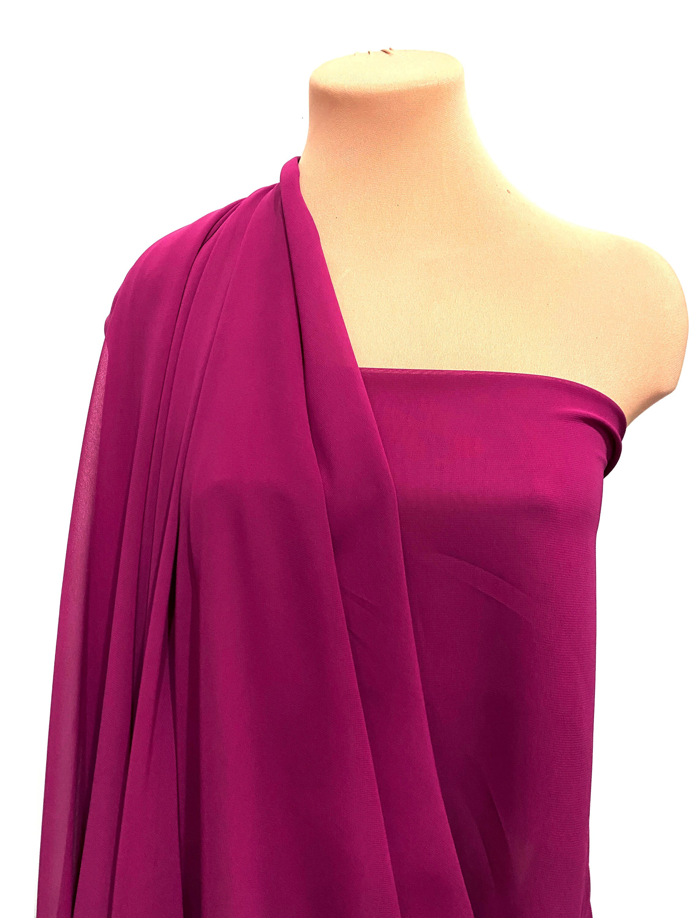 Hi-multi Chiffon Fabric Magenta 1281/ 60" Wide Sold by the Yard ...