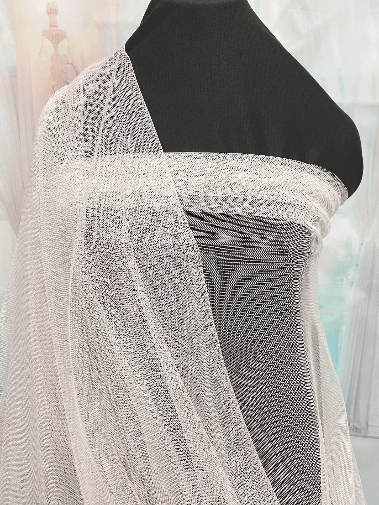 English Netting Fabric.. 54 Wide 100% Poly. WHITE . Sold by - Etsy