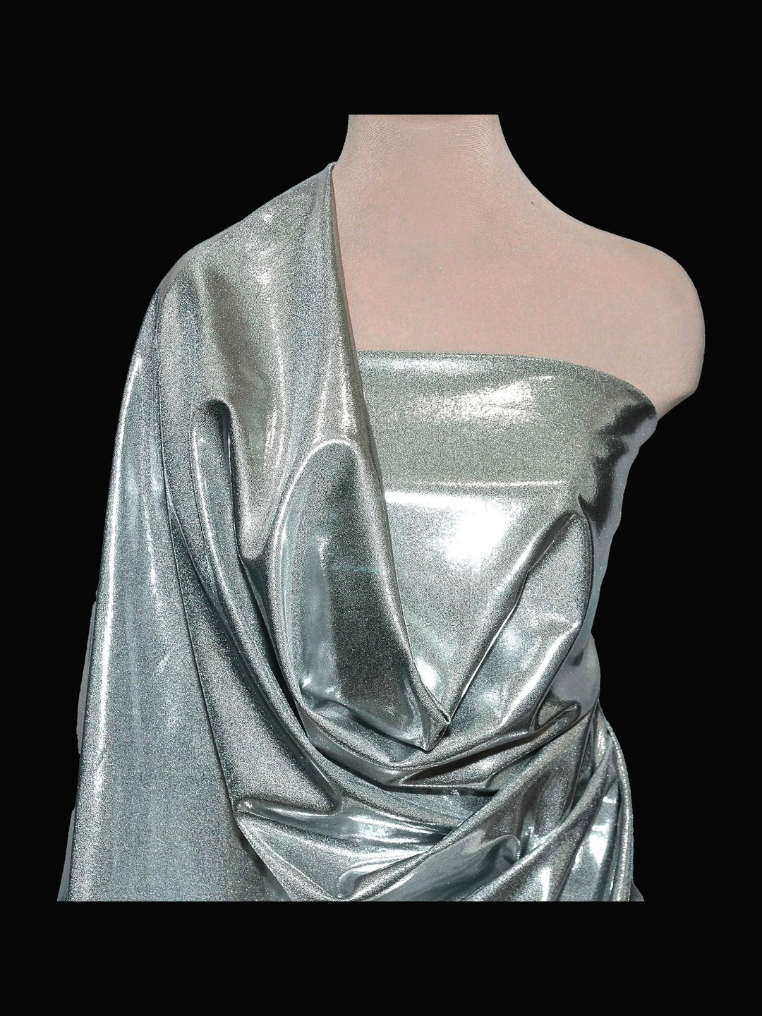 Mystique Spandex SILVER/SILVER . Dance... Skate.. Gymnastics.. Twirl ...