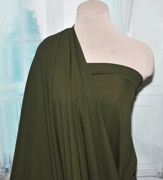 Double Georgette Fabric OLIVE /d 1335 semi sheer sold by the | Etsy