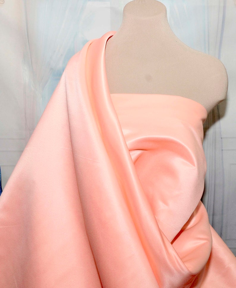 Duchess Satin Fabric 60 Peach 4122 ... Bridal Formal - Etsy
