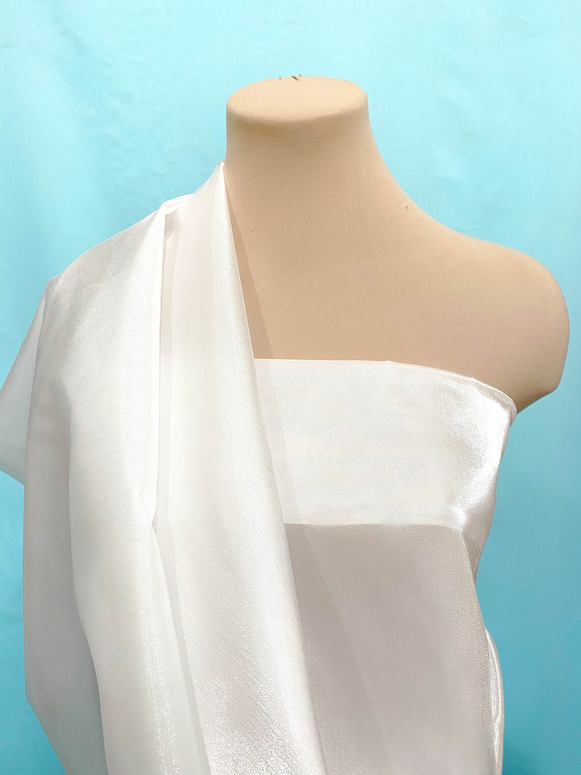 Sparkle Satin White Semi Sheer 45 Wide. Fabric - Etsy