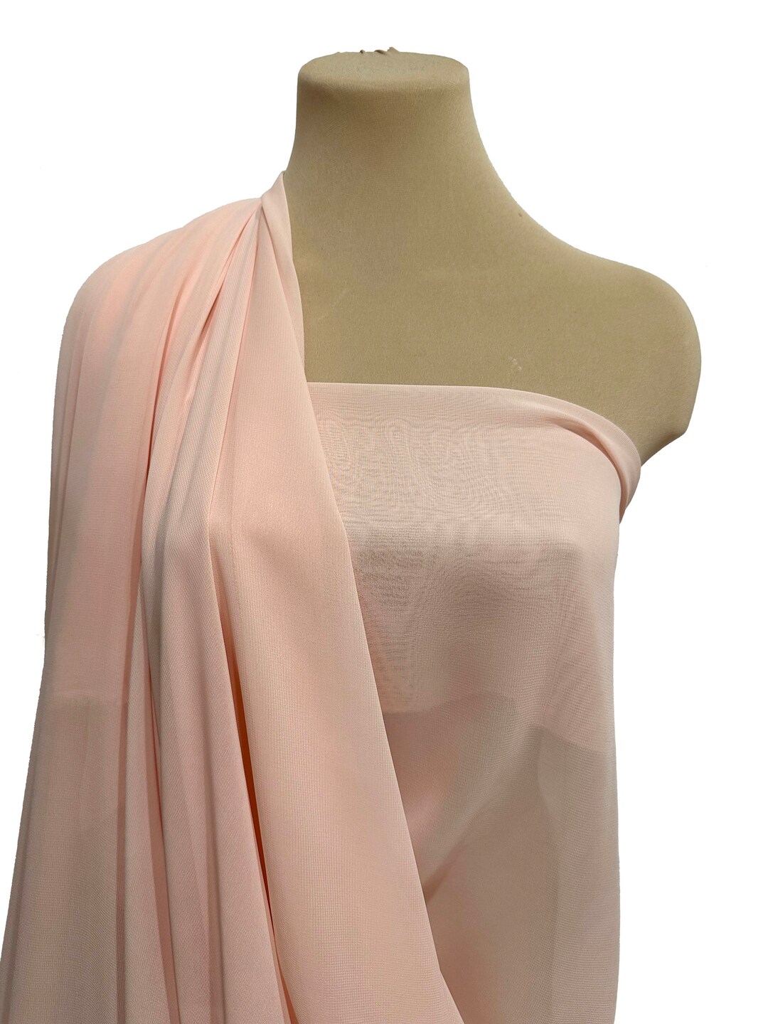 Hi-multi Chiffon Fabric Rose Powder 60" Wide Sold by the Yard.. Formal ...