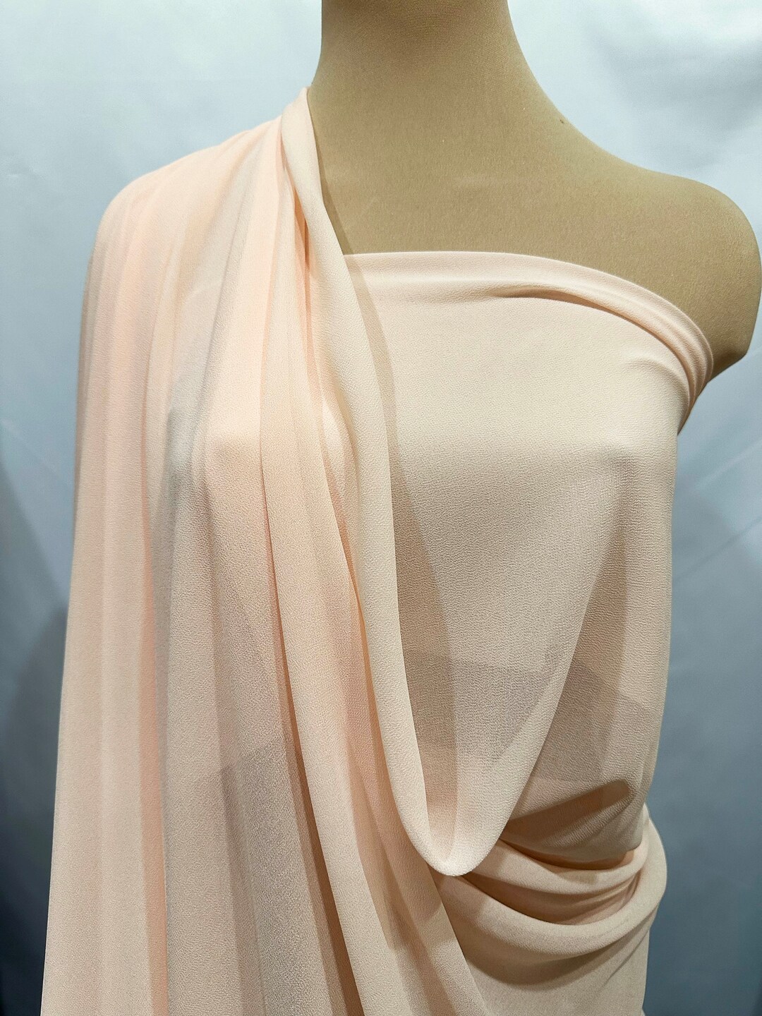 Crepe Georgette Fabric BLUSH 1179 Semi Sheer Sold by the Yard 58" Wide ...