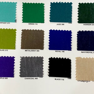 Color Card Stretch Taffeta .. 58" .. Choice of Any Color From Charts ...