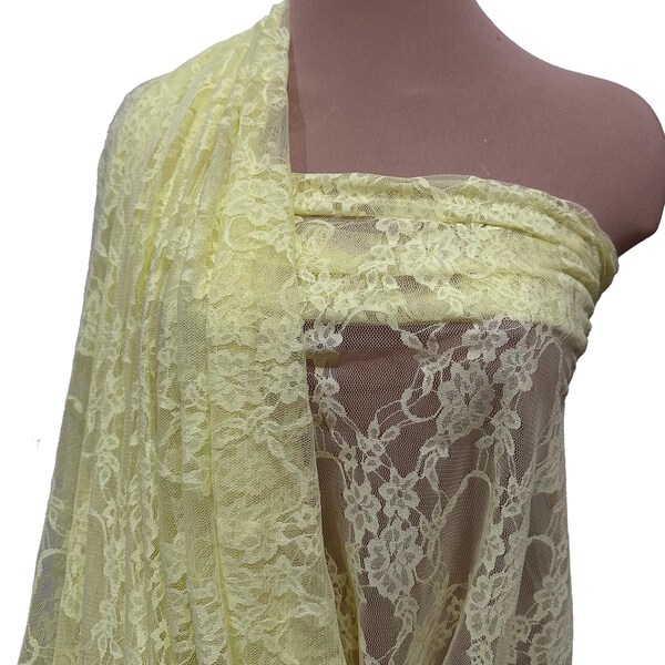 Yellow Lace Fabric - Etsy UK