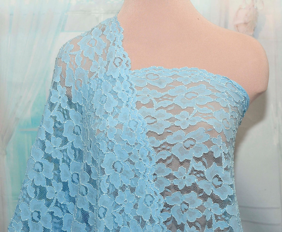 Stretch Re-embroidered Double Scallop Lace 52/54 Wide 1 - Etsy