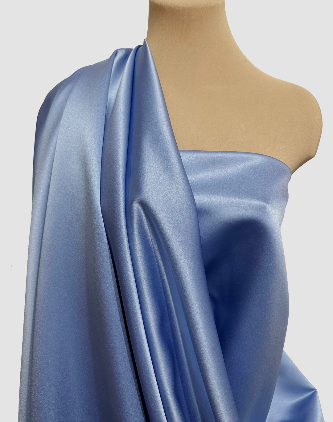 Duchess Satin Fabric 60" Wide PERIWINKLE Formal Dress, Bridal, Formal ...