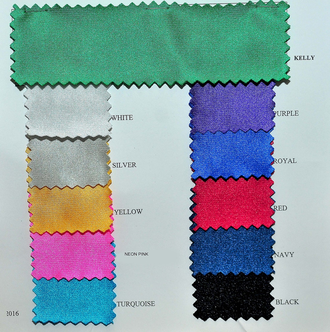SUPER STRETCH Jumbo Fabric ..color Card.. Choice of Color From Chart ...