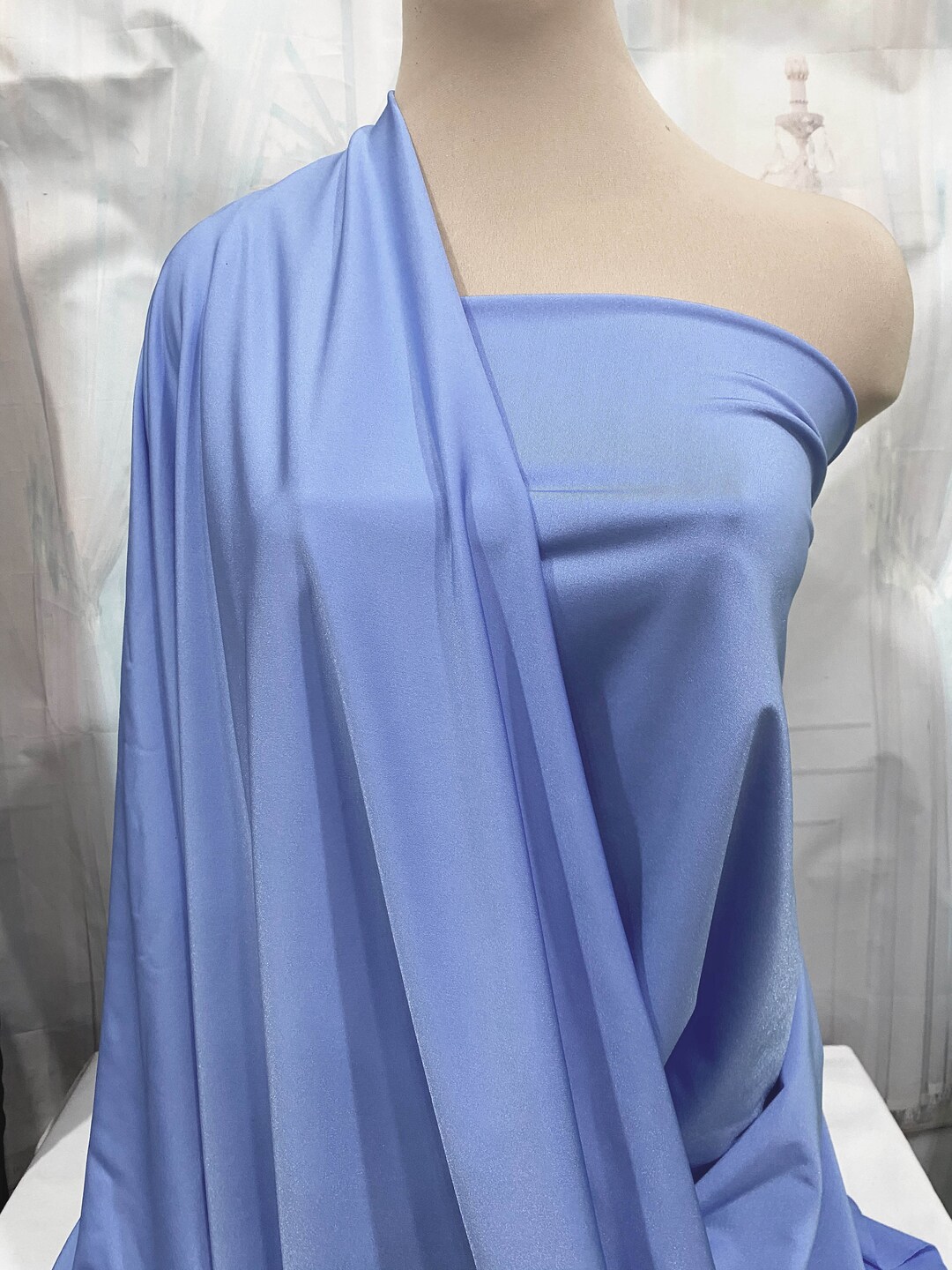 Milliskin Spandex Fabric Periwinkle.. 4 Way Stretch... Dance, Pageant ...