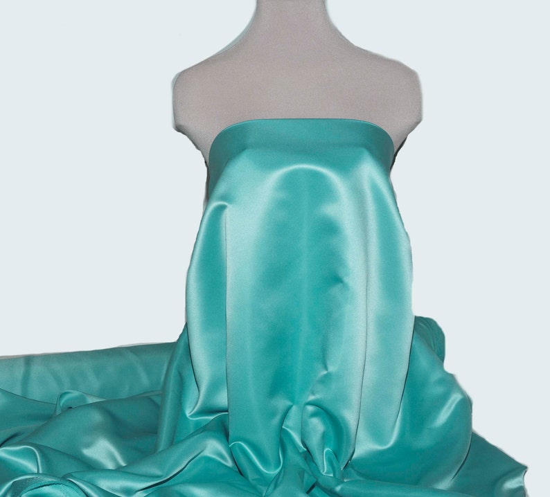 Duchess Satin Fabric 60 Wide Turquoise 1143 Bridal - Etsy