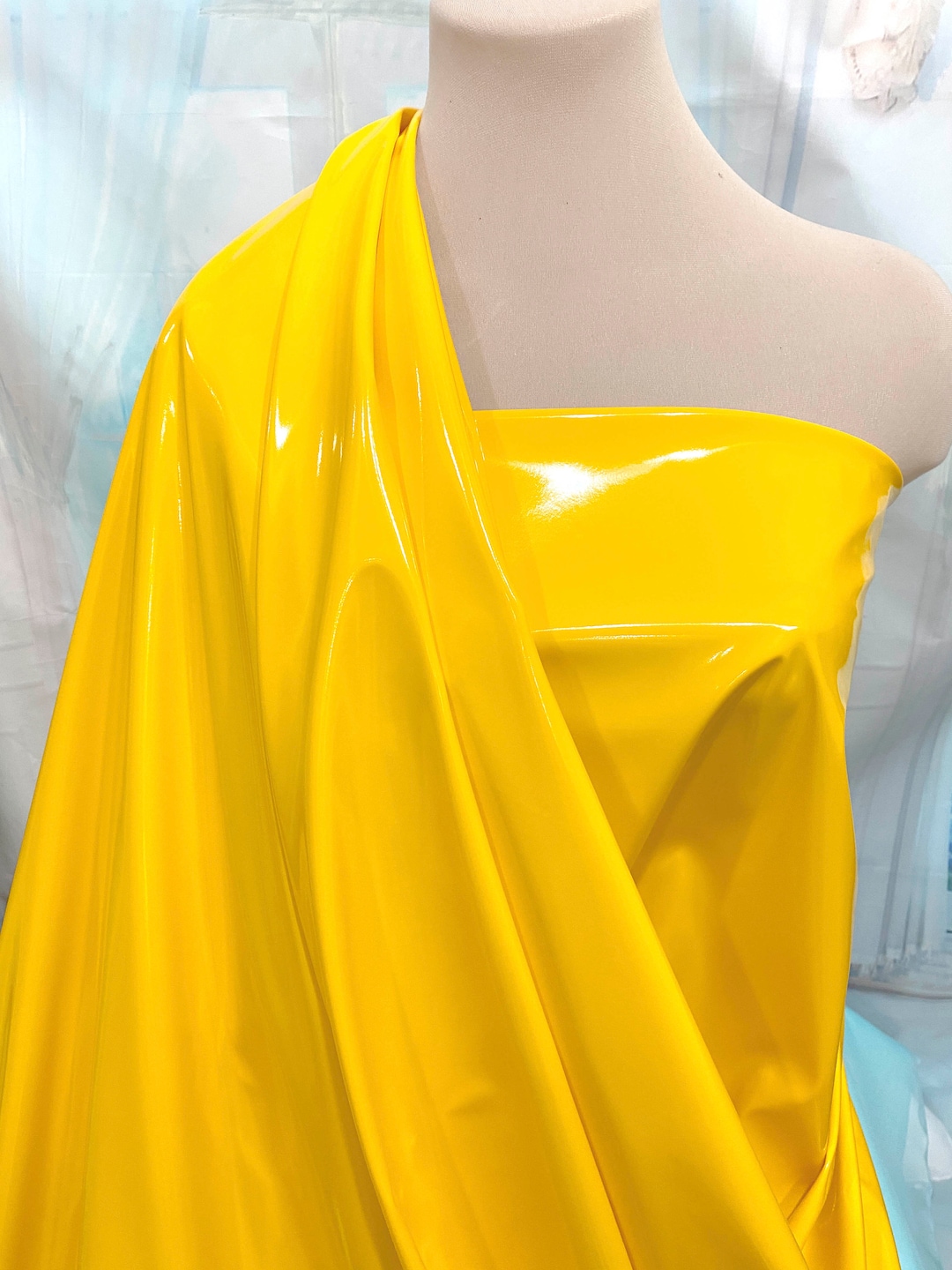 Stretch Pleather Dark Yellow Fabric, 58" ... 2 Way Stretch , Costumes ...