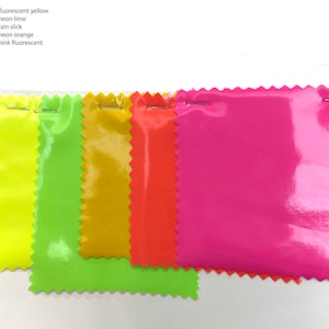 Stretch Pu Coated Pleather 4 WAYS NEON ORANGE 56" Crafts, Costumes ...