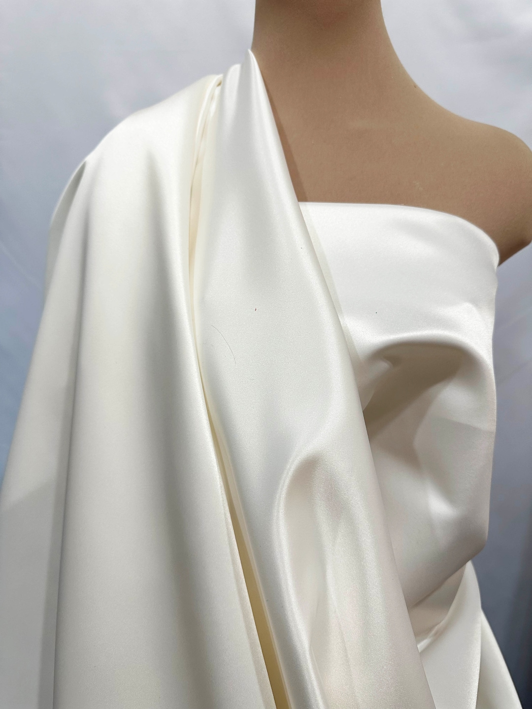 Duchess Satin Fabric 60" OFF WHITE/IVORY 1705 .. Heavy Dull Matte ...