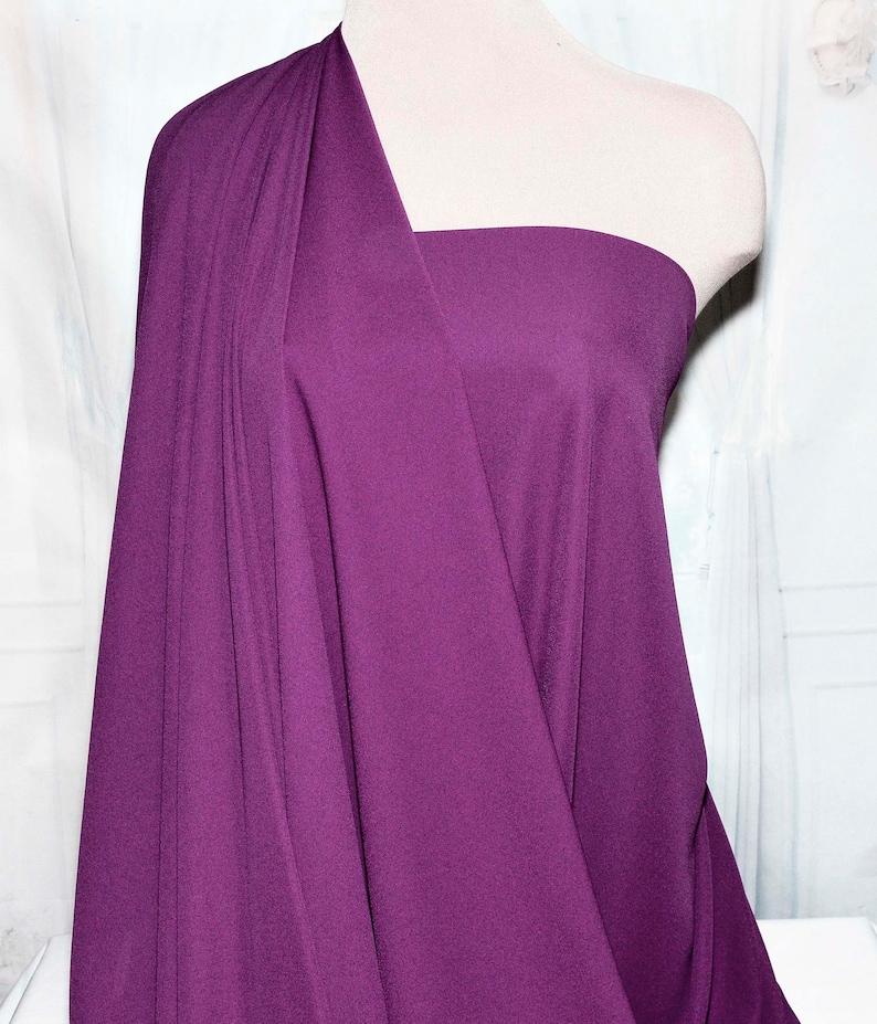Double Georgette Fabric Radiant Violet Semi Sheer Sold by the - Etsy
