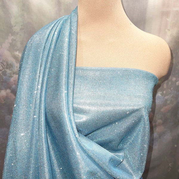 Blue Lurex Fabric - Etsy