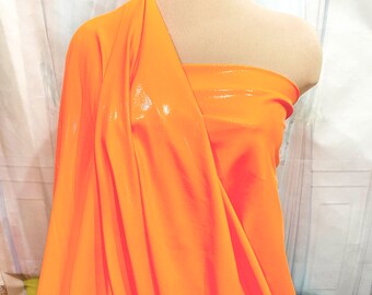 Neon Orange Matte Milliskin Nylon Spandex Fabric 4 Way Stretch 58 Wide ...