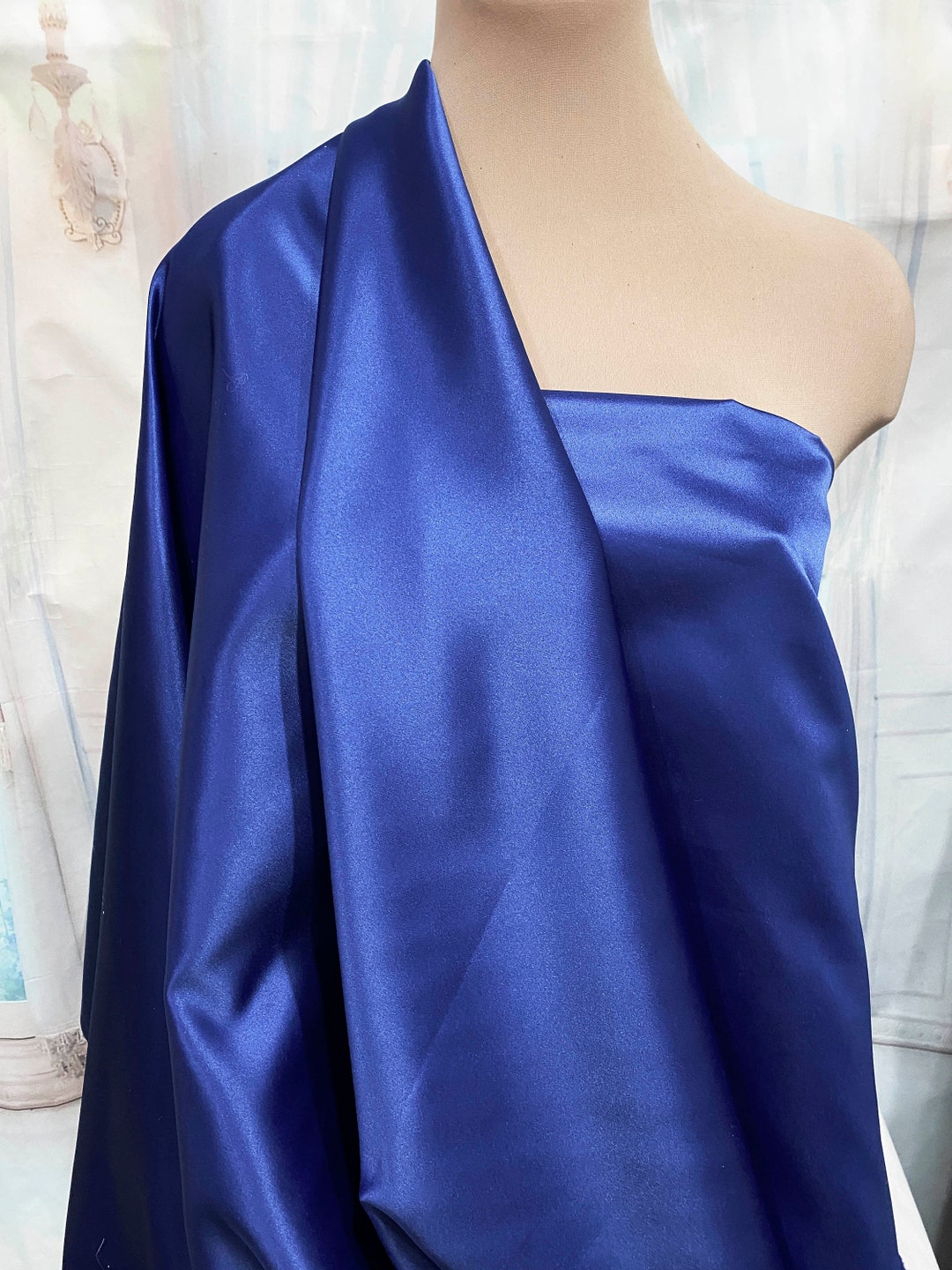 Duchess Satin Fabric 60" Royal Blue 1147 ... Bridal, Formal, Pageant ...