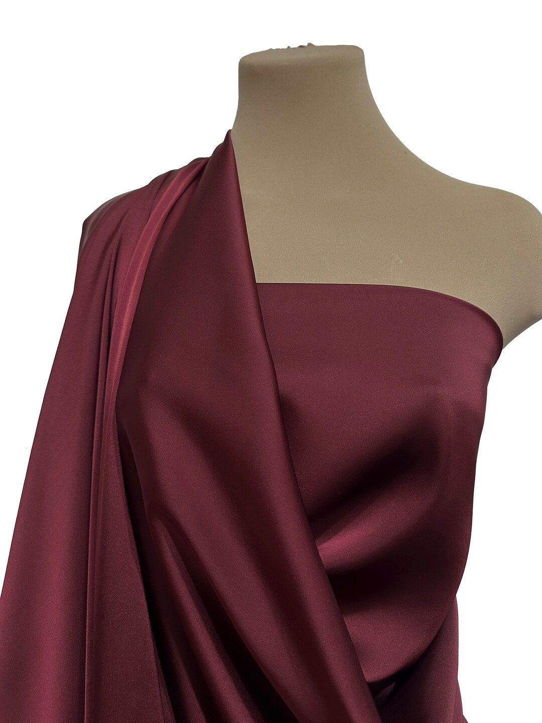 Satin Chiffon Burgundy 232 / 60" Wide.. Light Weight, Semi Sheer Dull ...