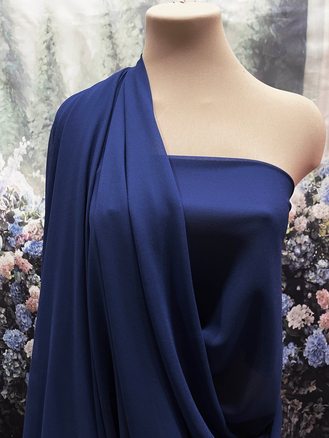 Crepe Georgette Fabric ROYAL 1148 Semi Sheer Sold by the Yard 58" Wide ...