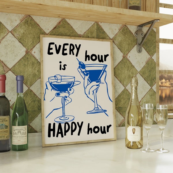 Happy Hour Art - Etsy