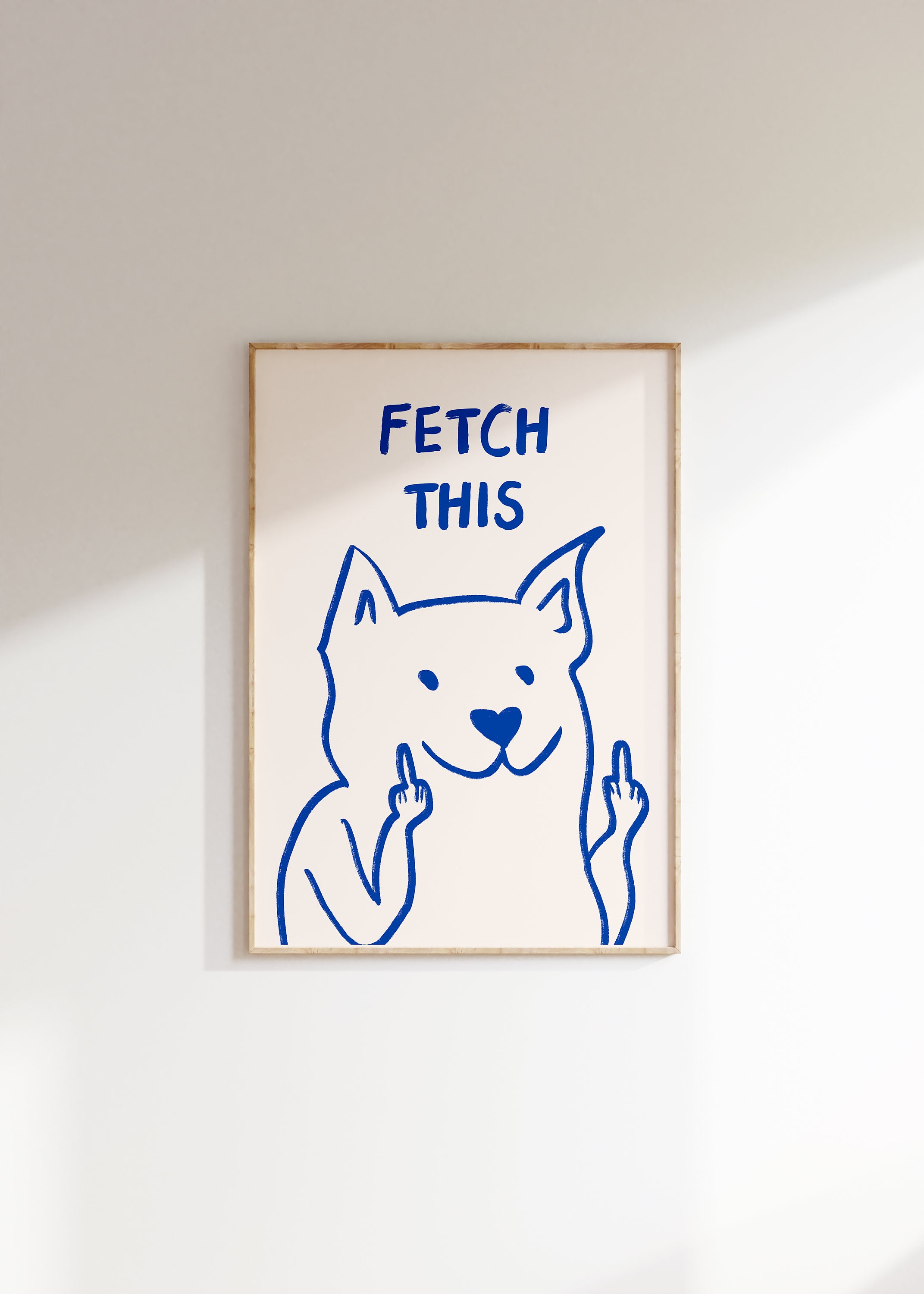 Fetch This Dog Art Print, Fetch This Poster, Trendy Wall Art, Y2k Room ...
