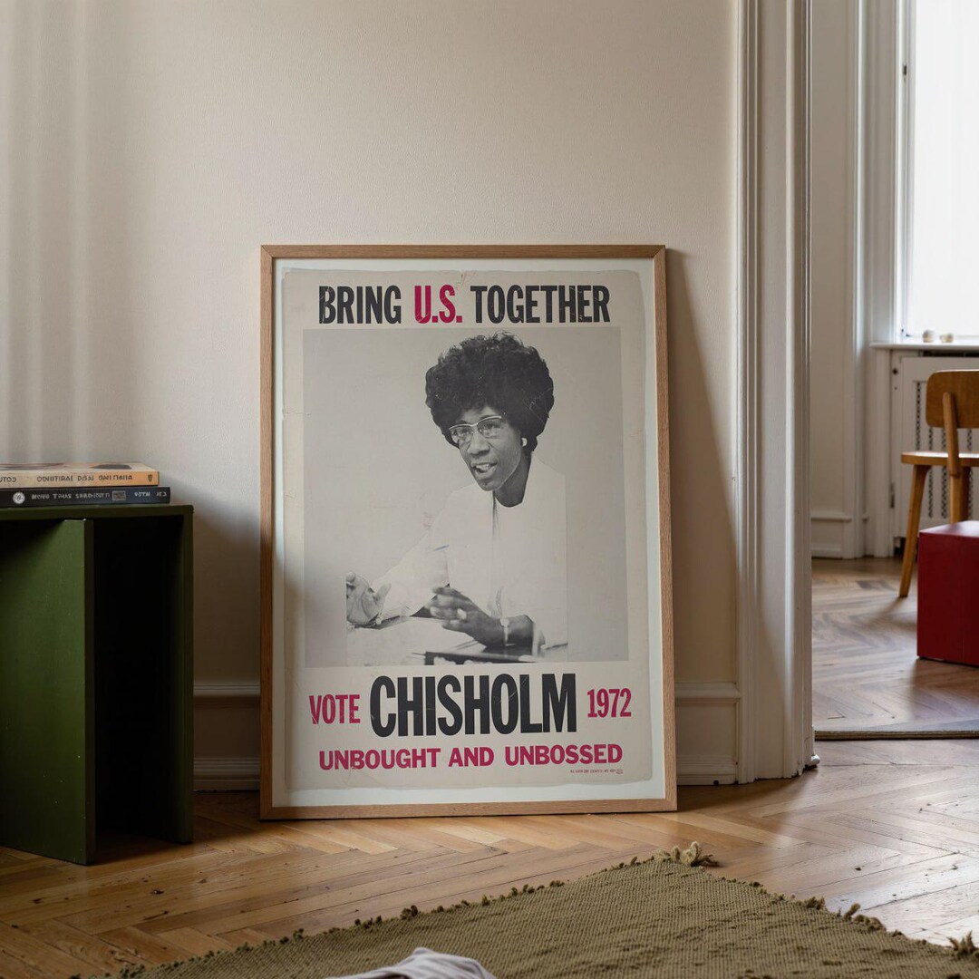Vintage Political Campaign Poster Print, Retro Civil Rights Era Wall ...