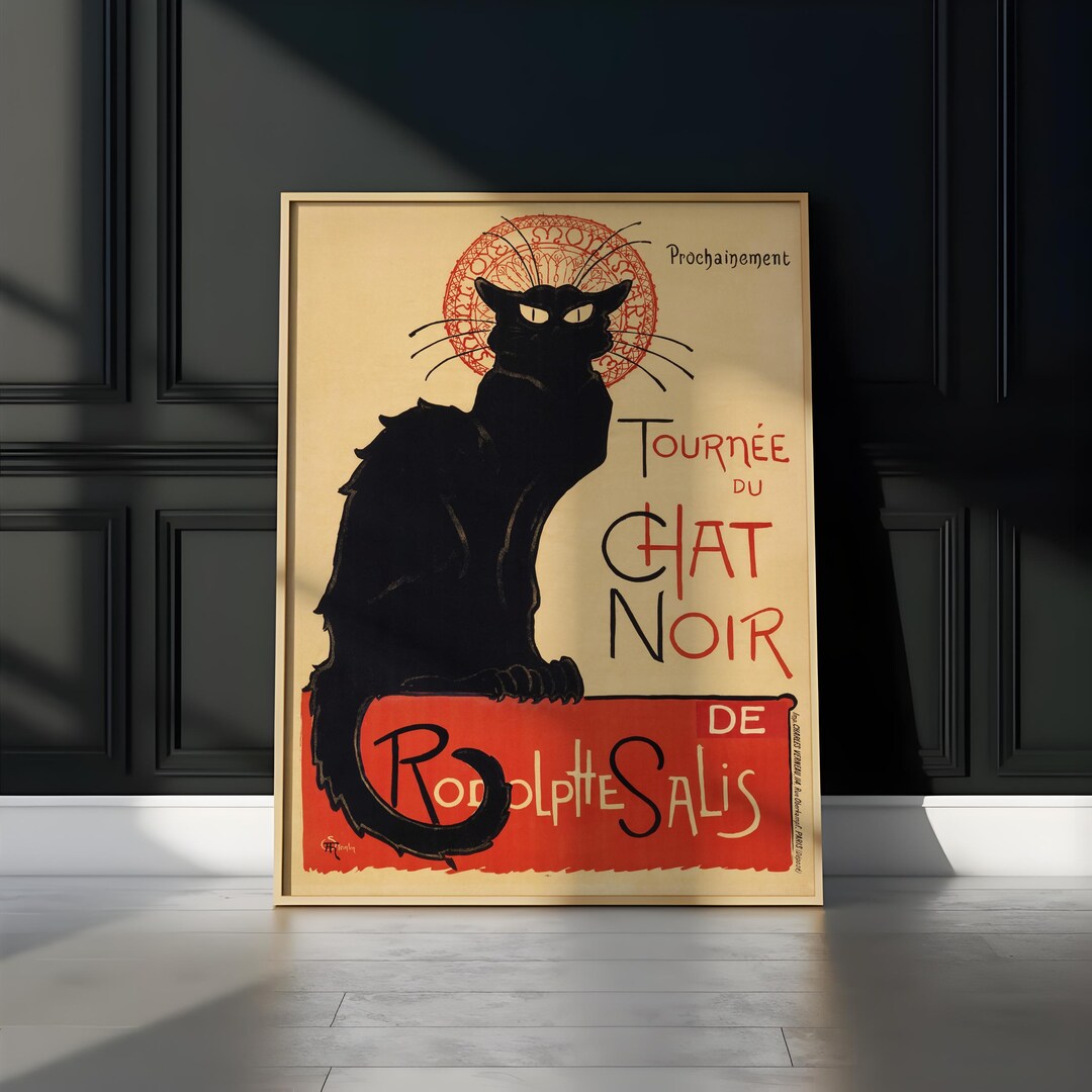 Le Chat Noir by Théophile Steinlen Poster – Vintage French Art Print ...