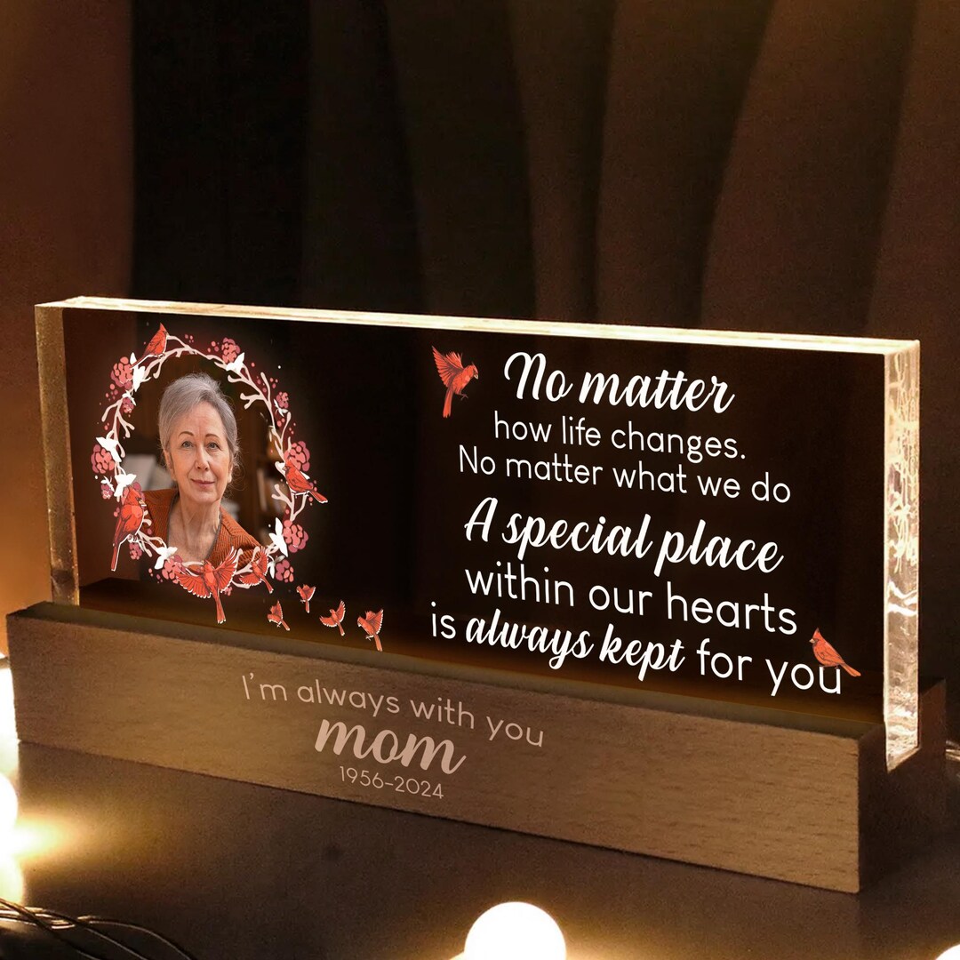 Custom Memorial LED Lamp for Loved One, in Memory of Loved One Gifts ...