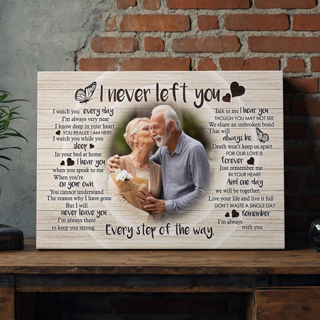 Custom Memorial Canvas With Photo & Poem, Personalized Memorial Gift ...