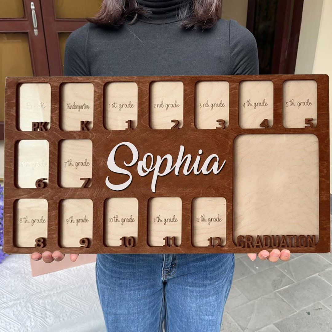 Personalized Pre K Picture Frame, Custom School Year Photo Frame ...