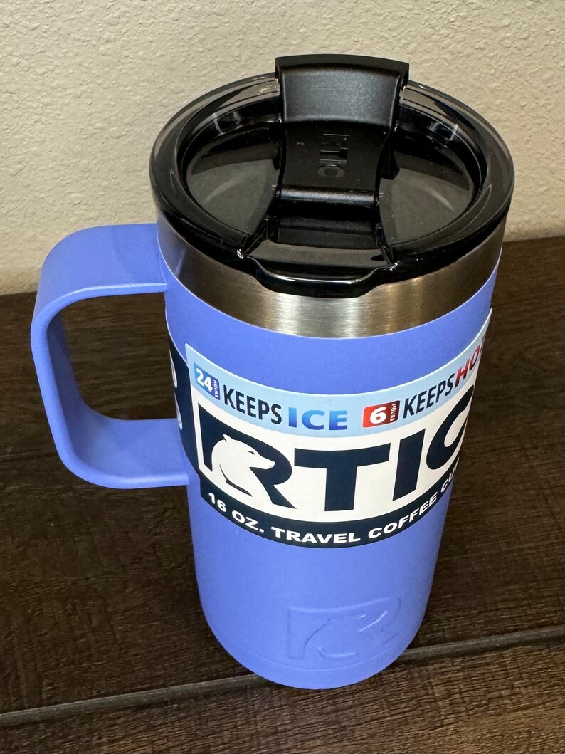 Insulated RTIC Tumbler With Handle, 16oz Travel Cup, Customized ...