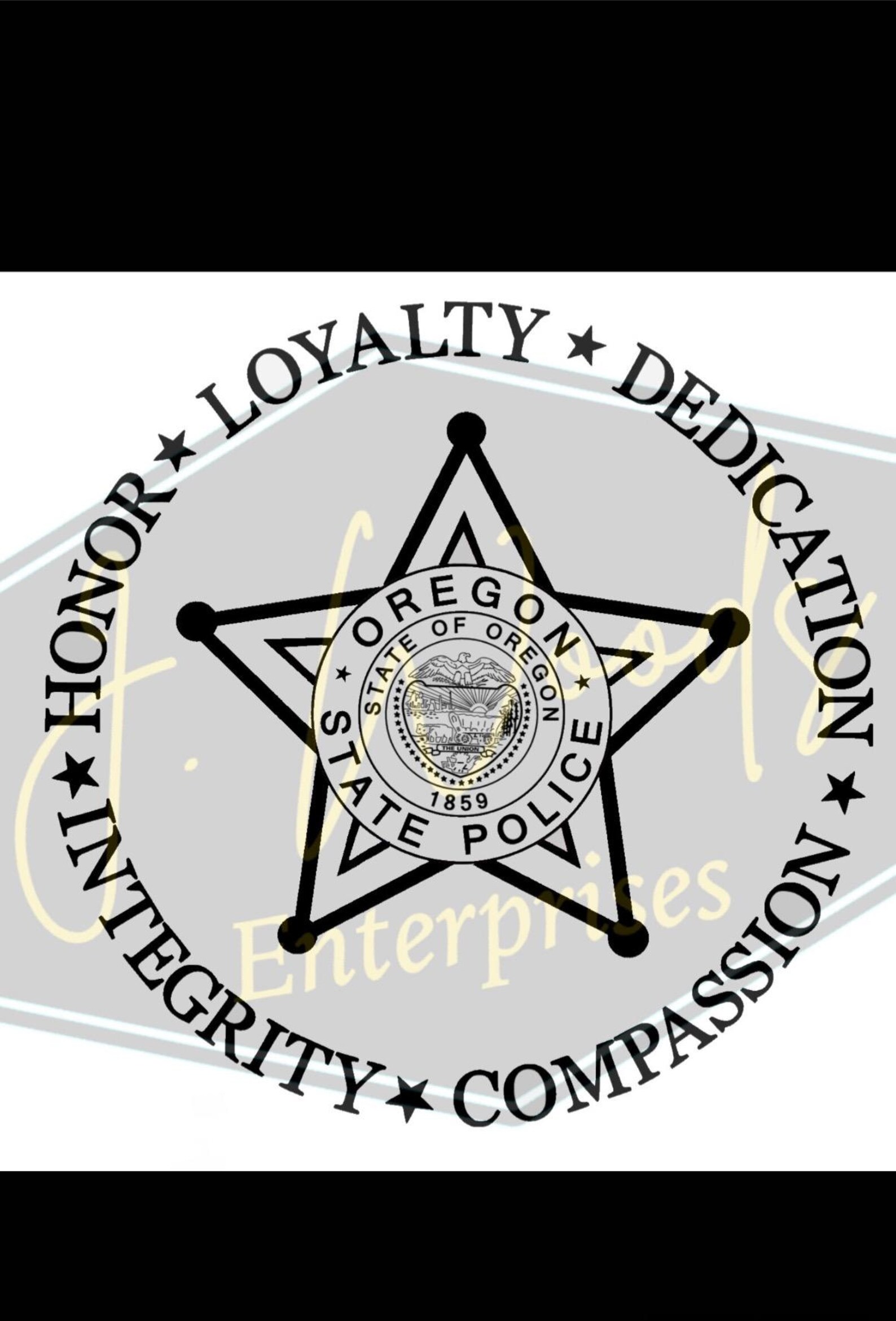 Oregon State Police Badge With Pillars, Digital File Download - Etsy