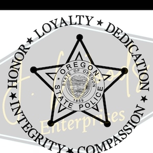 Oregon State Police Badge With Pillars, Digital File Download - Etsy