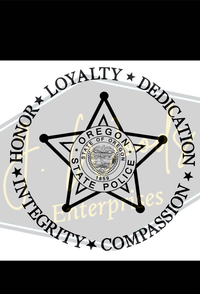 Oregon State Police Badge With Pillars, Digital File Download - Etsy