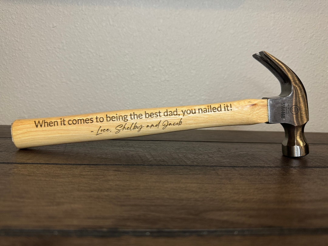Customized Engraved Wood Handle Hammer | Personalized Hammer Gift for ...