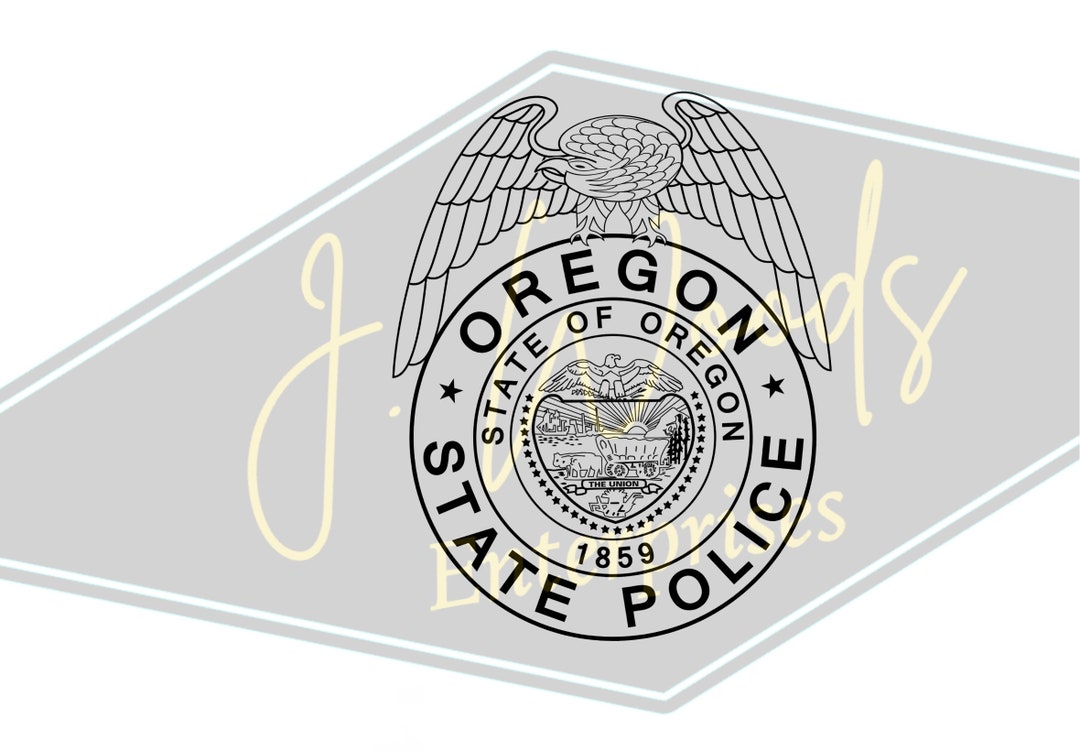 Oregon State Police Logo/badge With Eagle - Etsy