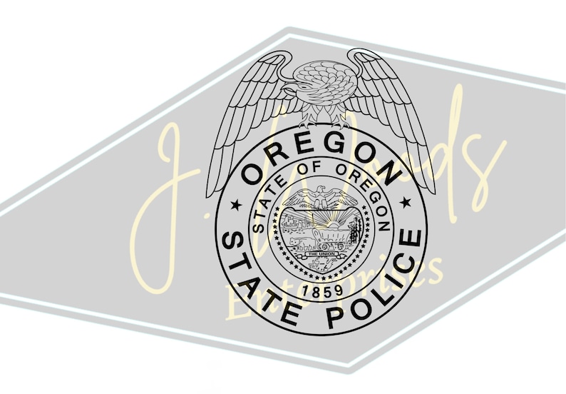 Oregon State Police Logo/badge With Eagle - Etsy