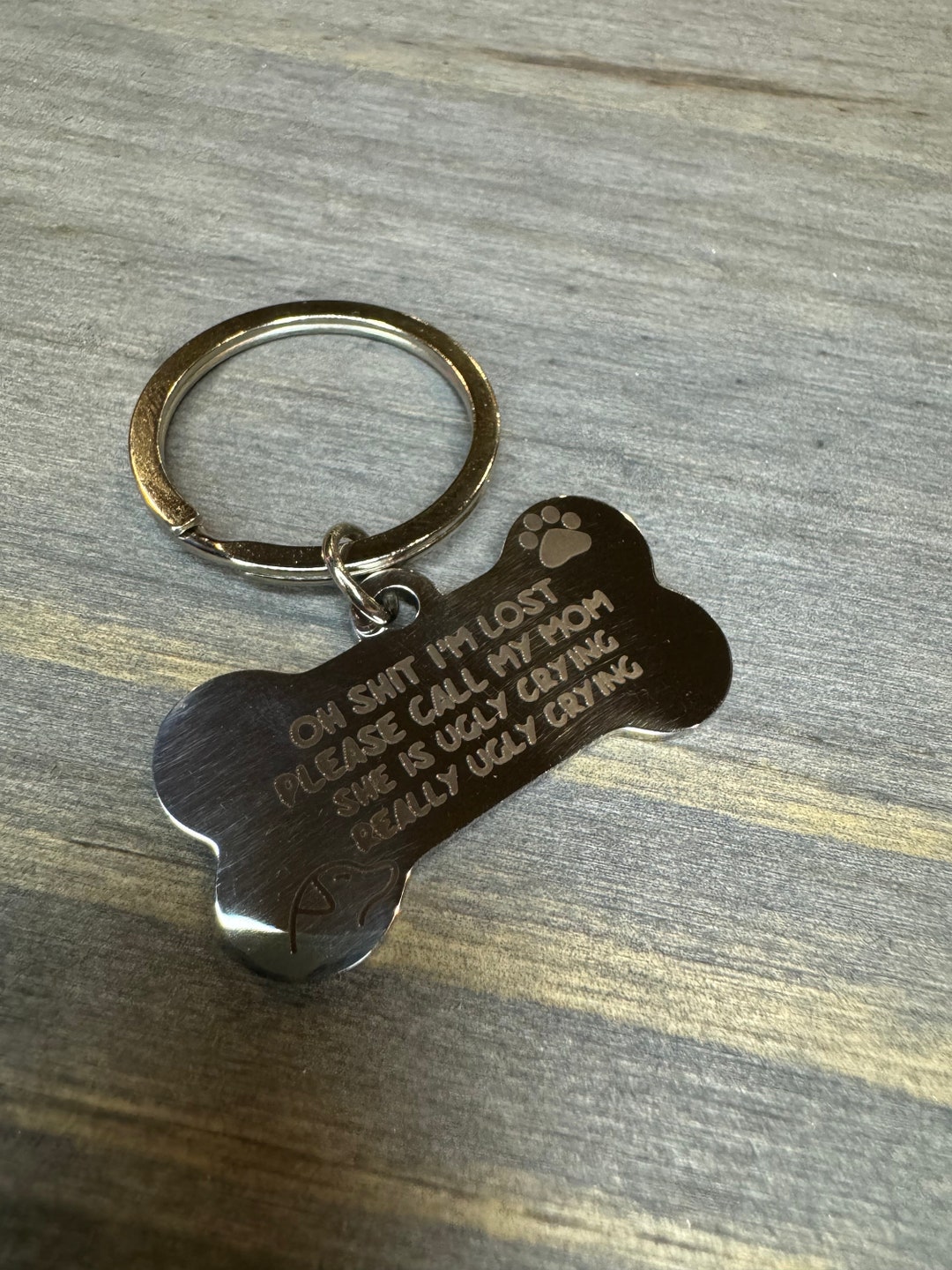 My Mom is Ugly Crying - Funny Dog Tag *customize* - Etsy