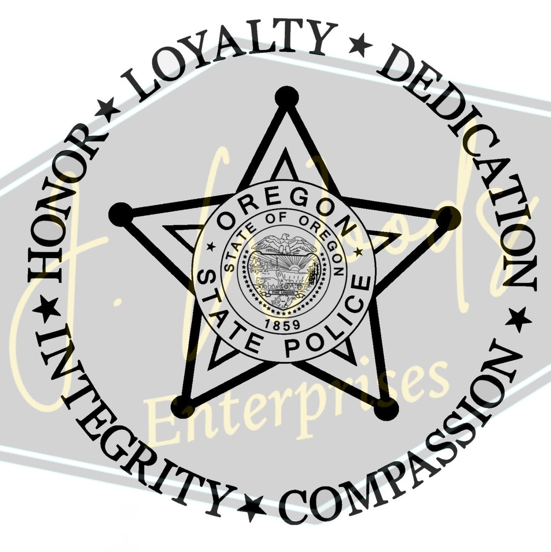 Oregon State Police Badge With Pillars, Digital File Download - Etsy